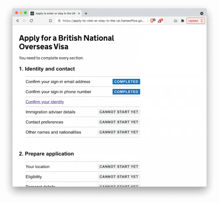 【實測】網上申請英國 BNO Visa 圖文教學 | FlyAsia