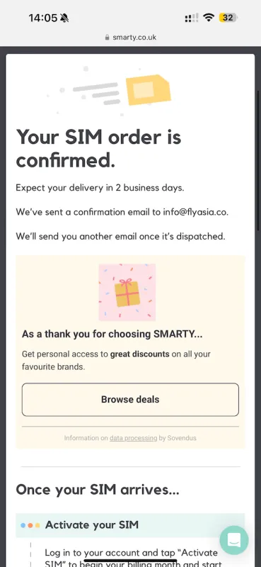 【實測】SMARTY 性價比極高的英國電話卡！£10 有 40GB 英國上網數據 & 有 12GB 可在歐洲漫遊上網！ | FlyAsia