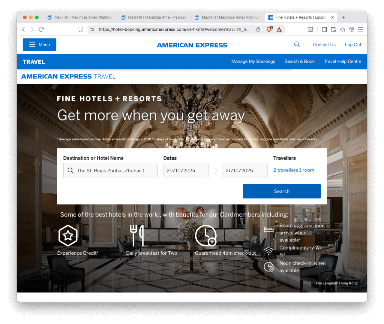 【小工具】快速掃視全球 AMEX FHR 酒店的全年價錢 | FlyAsia