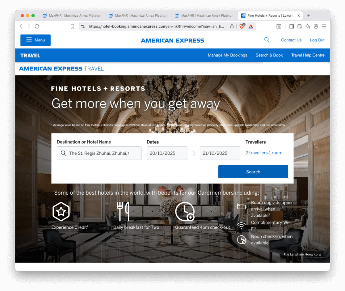 【小工具】快速掃視全球 AMEX FHR 酒店的全年價錢 | FlyAsia